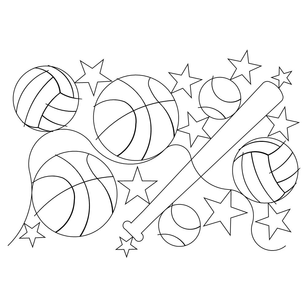 all sports pano 017 Digital Pattern | Sweet Dreams Quilt Studio - Edge to Edge Quilting Patterns